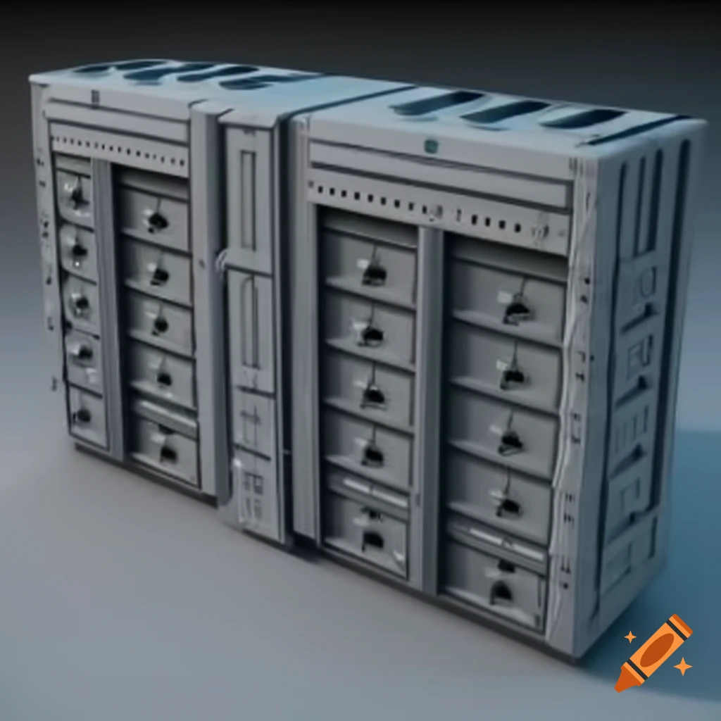 Futuristic 3d-printed modular box storage solution with pull-out ...