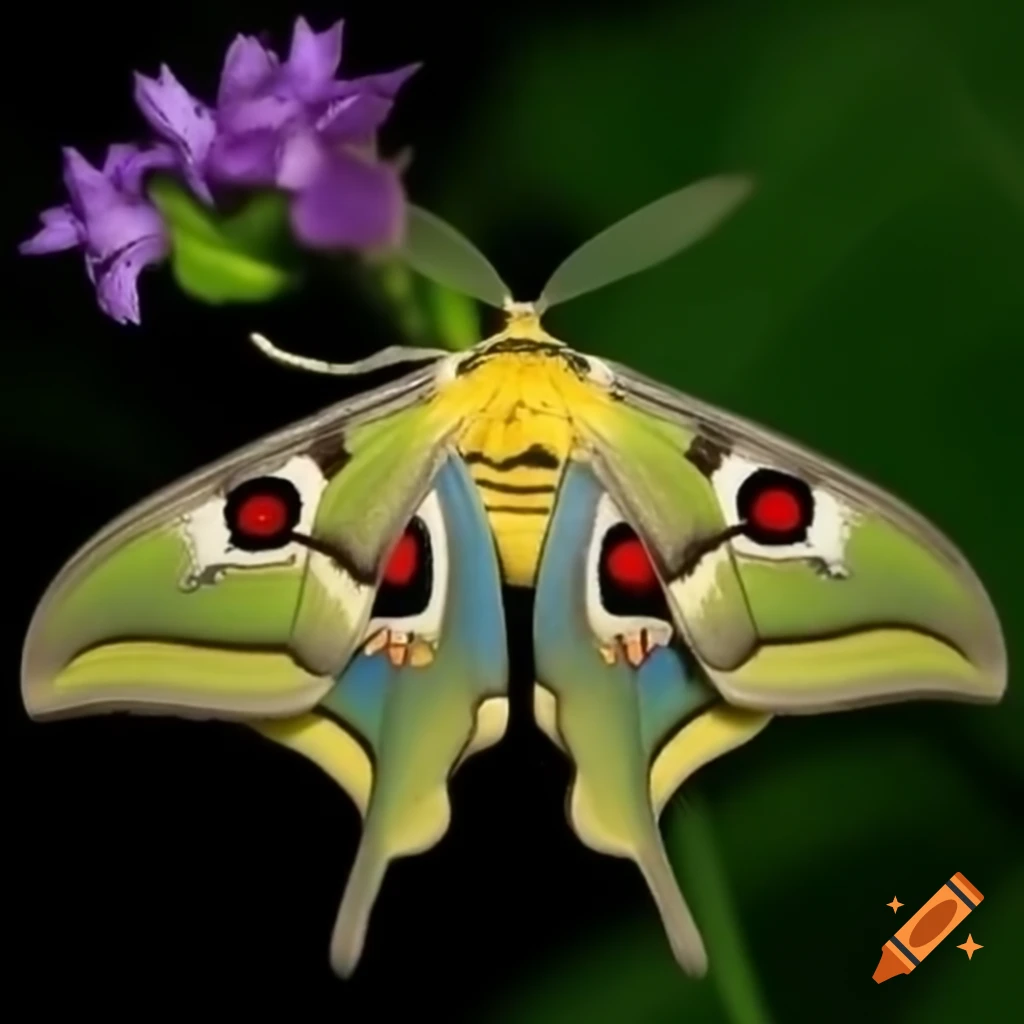 Abstract representation of a moth not meant to be created by God on Craiyon