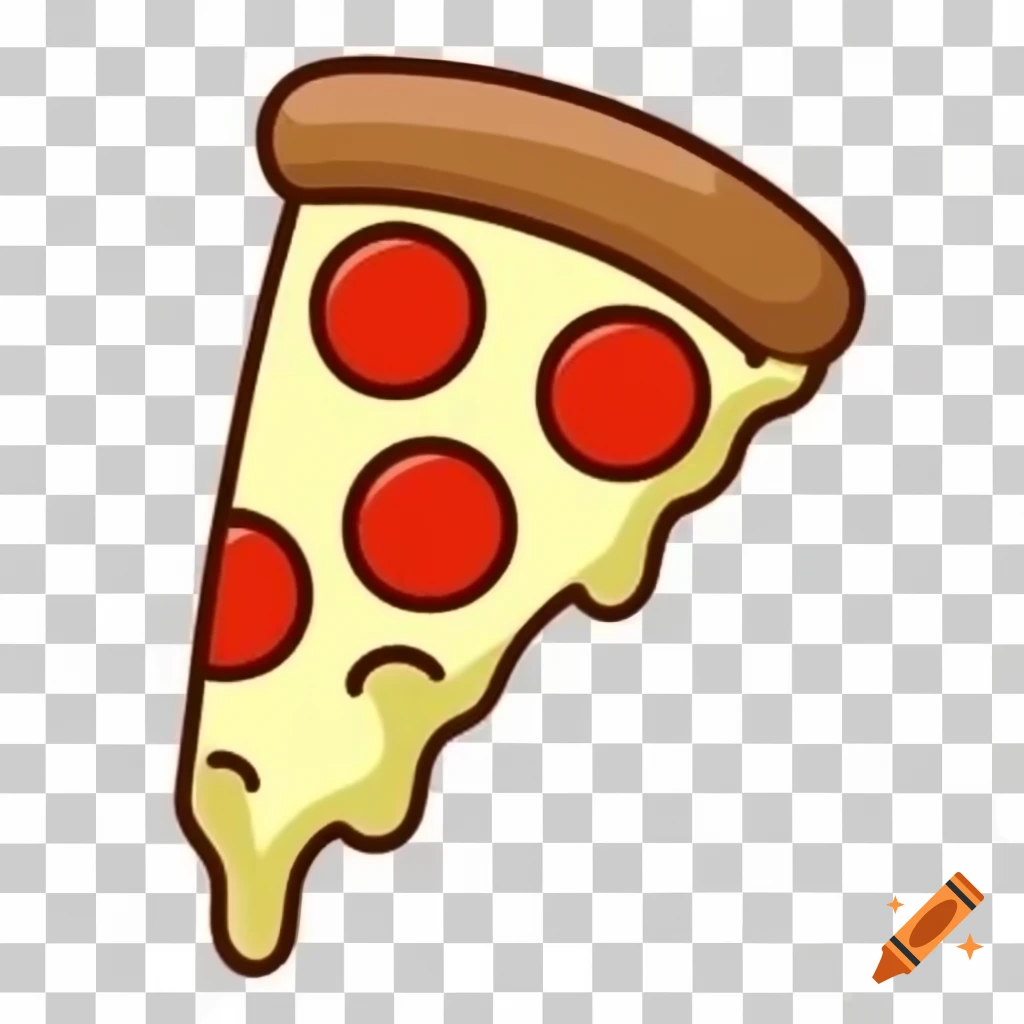 Cartoon Pepperoni Pizza Slice