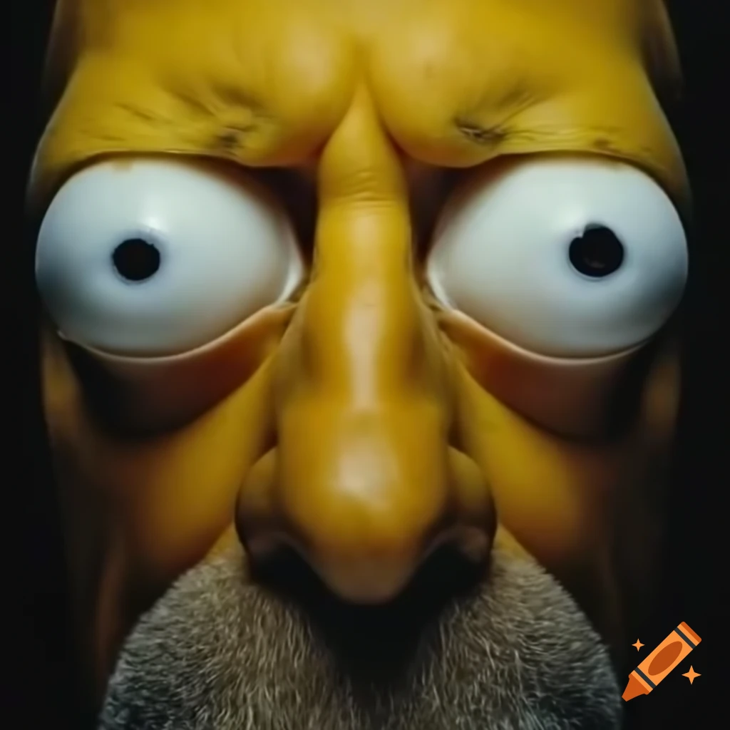 Character with Sharingan eyes inspired by Homer on Craiyon