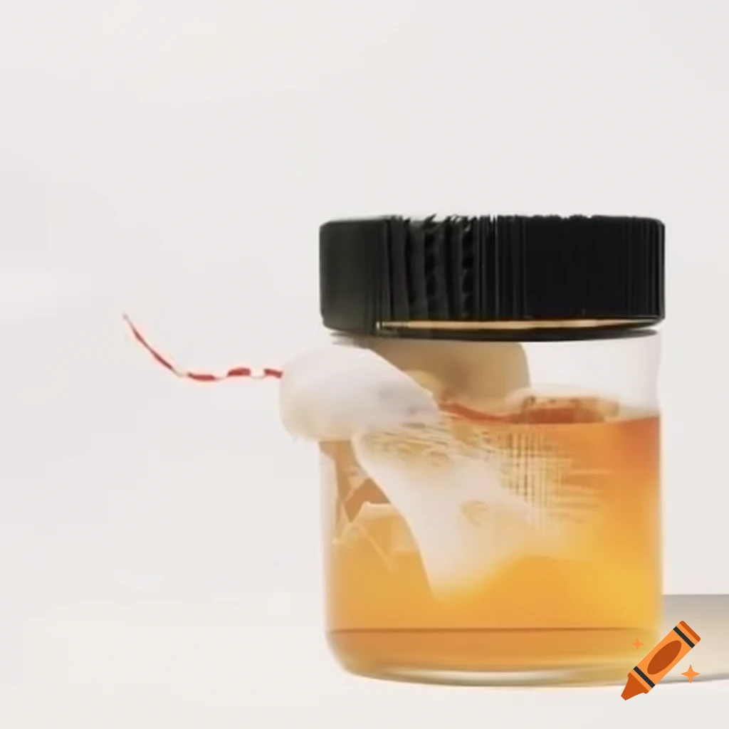 Instructions for preparing a sugar solution in a jar on Craiyon