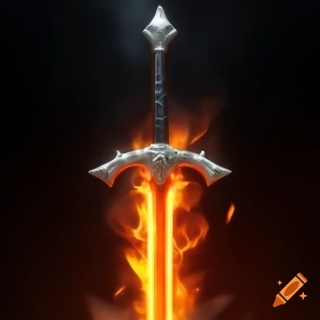 Sword forged from glowing orange blaze rod with blackstone handle and ...