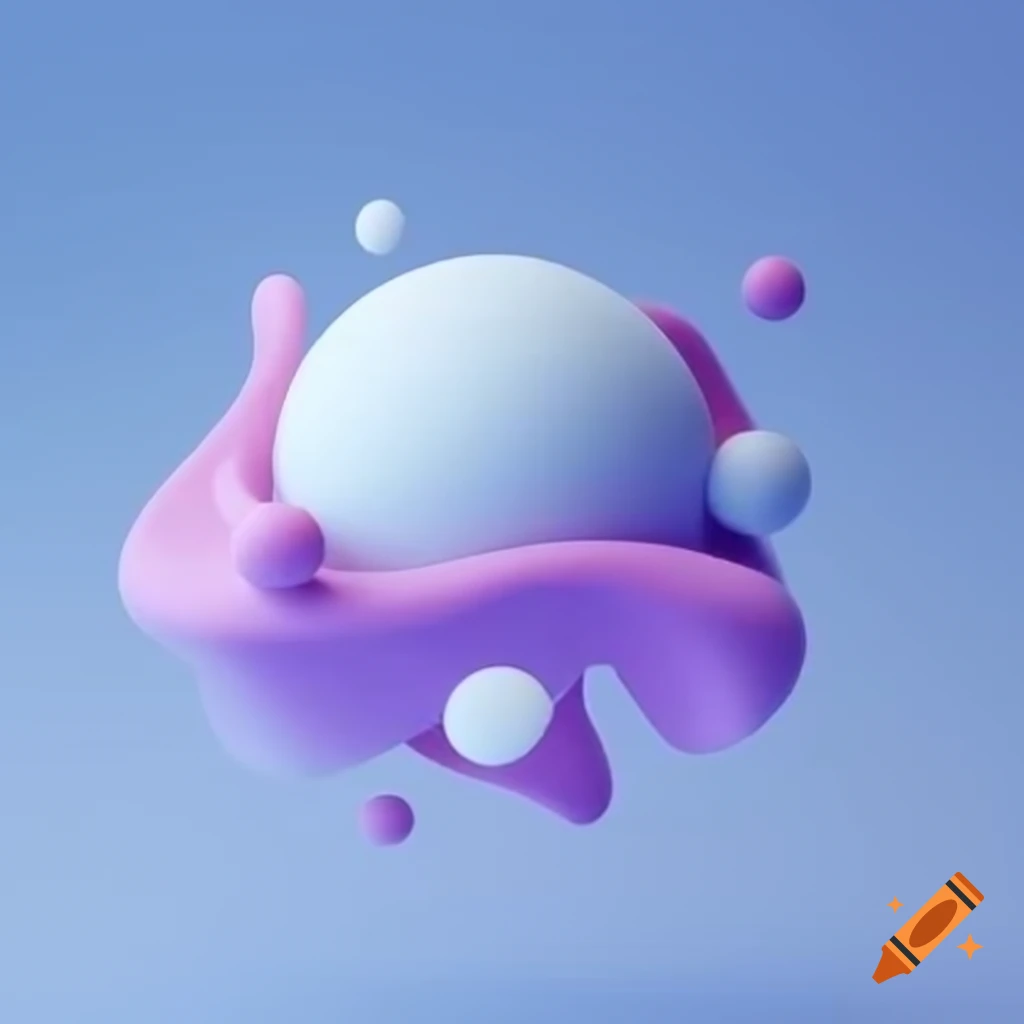 Abstract surreal cgi of non-newtonian fluid ball on Craiyon