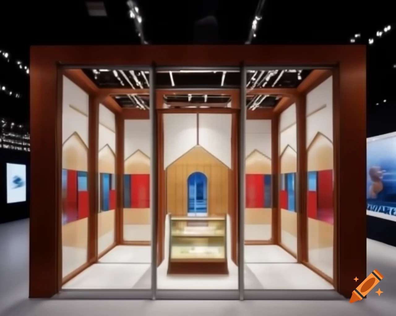 Modern exhibition booth design inspired by Islamic architecture for ...