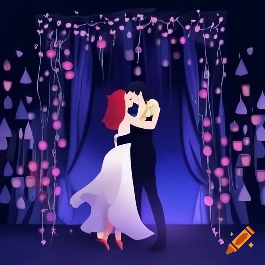 Couples dancing together to celebrate New Year at midnight on Craiyon