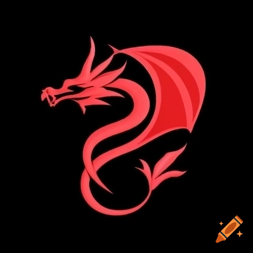 Red dragon illustration on Craiyon