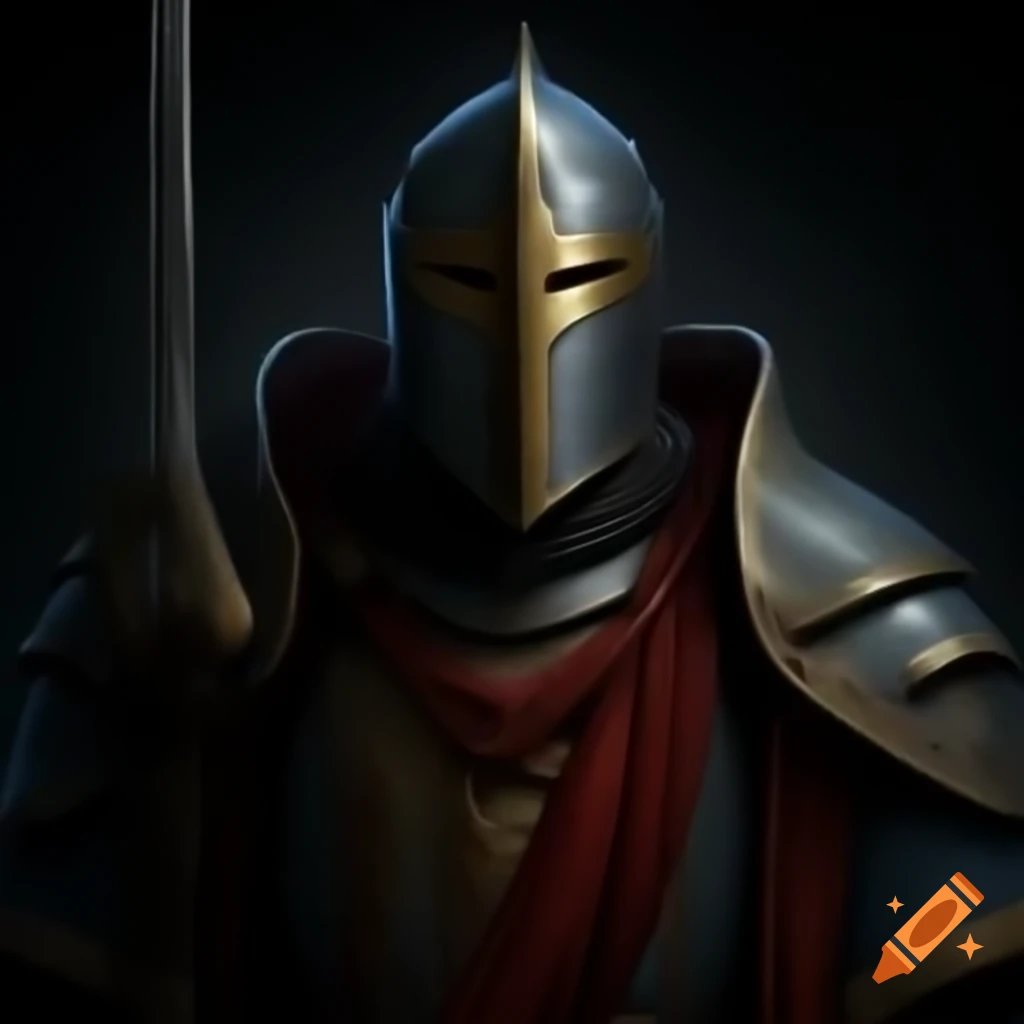 Drow knight of solamnia character depiction on Craiyon