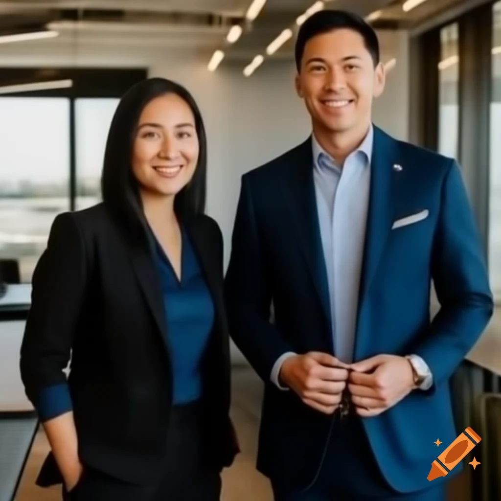 Native American professionals collaborating in modern office on Craiyon