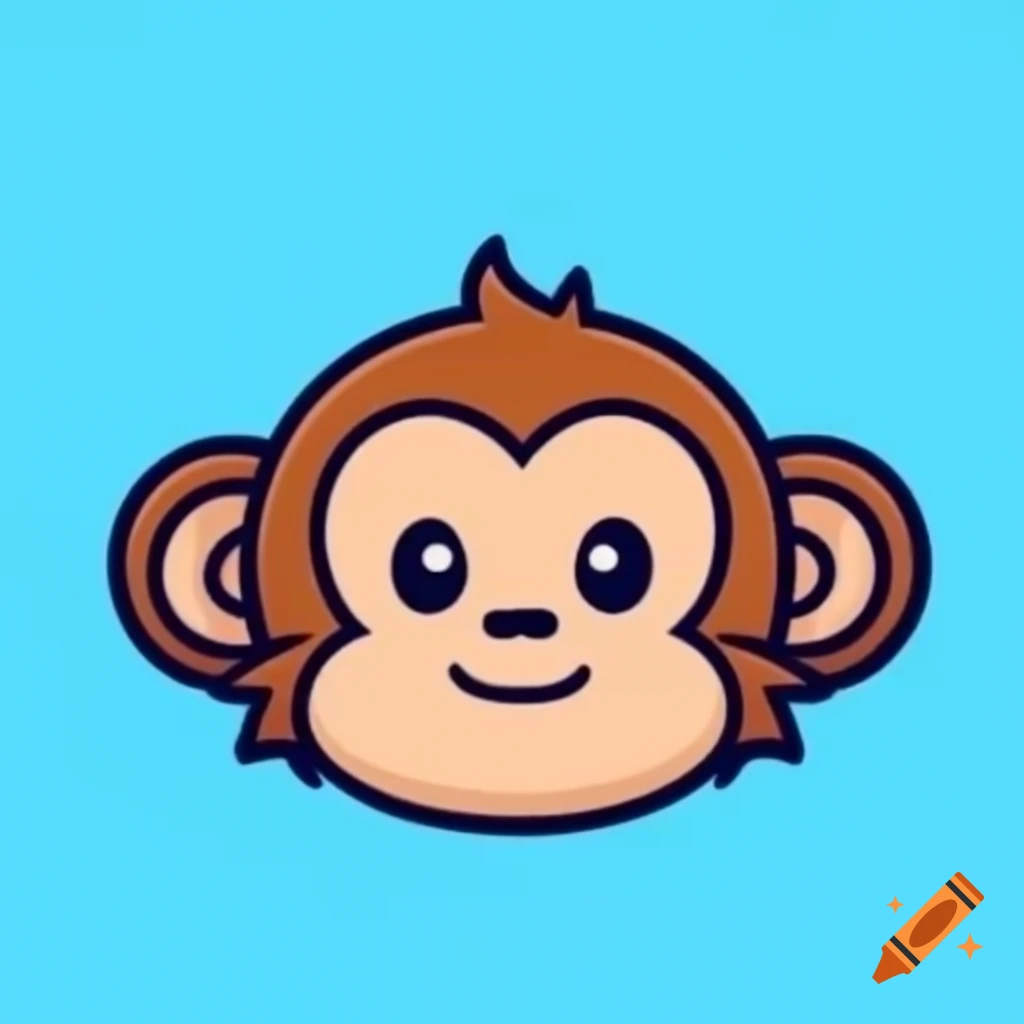 Logo for Cutest Monkey crypto memecoin on Craiyon