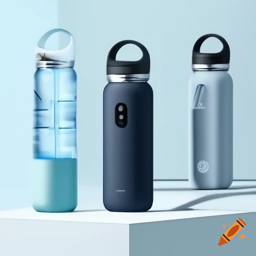 Modern water bottle with hydration tracker and Bluetooth capabilities ...