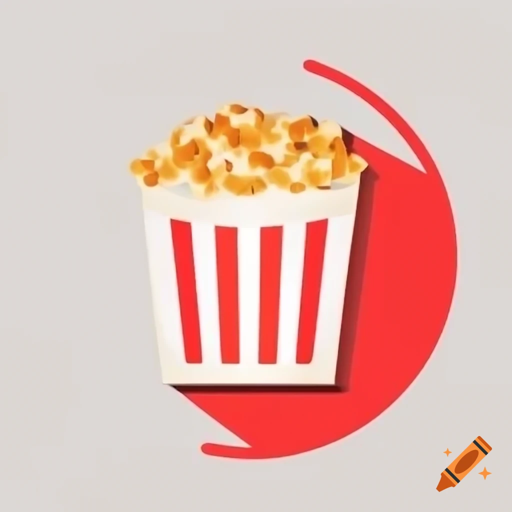 3d popcorn packet with red and white diagonal stripes on Craiyon