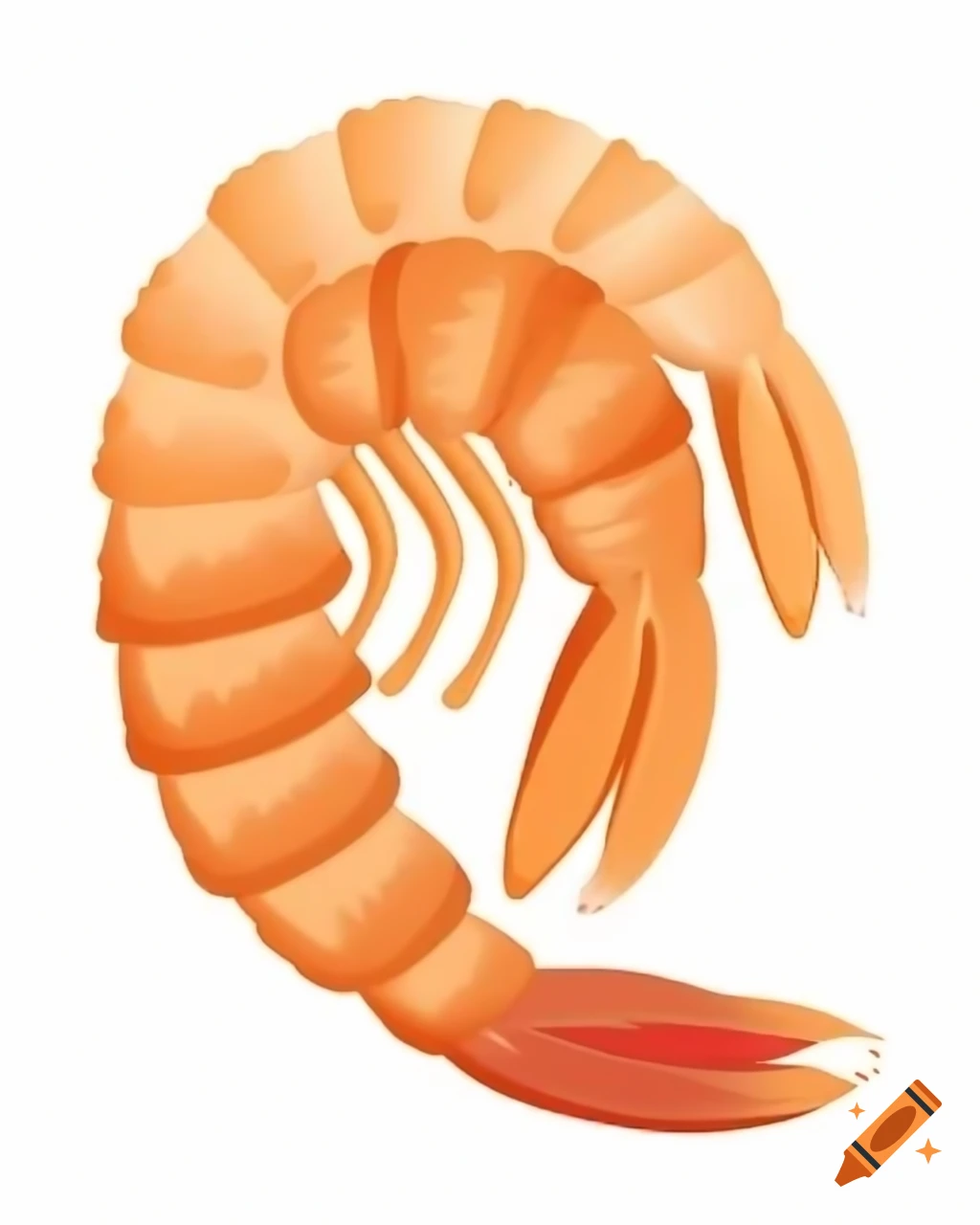 Crispy golden fried prawns in detailed 2D animation on Craiyon