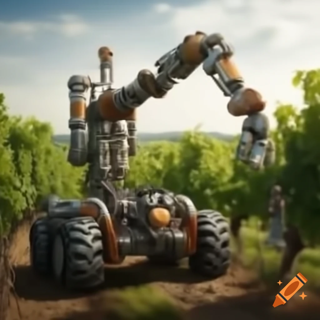 Harvesting robot Plucko with robotic arm for grape picking in vineyard ...