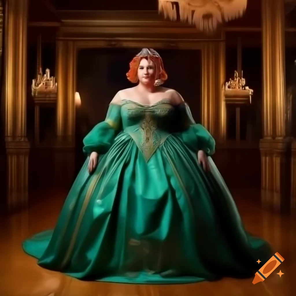 Plus-size male-to-female crossdresser in elegant Gilded Age attire for ...