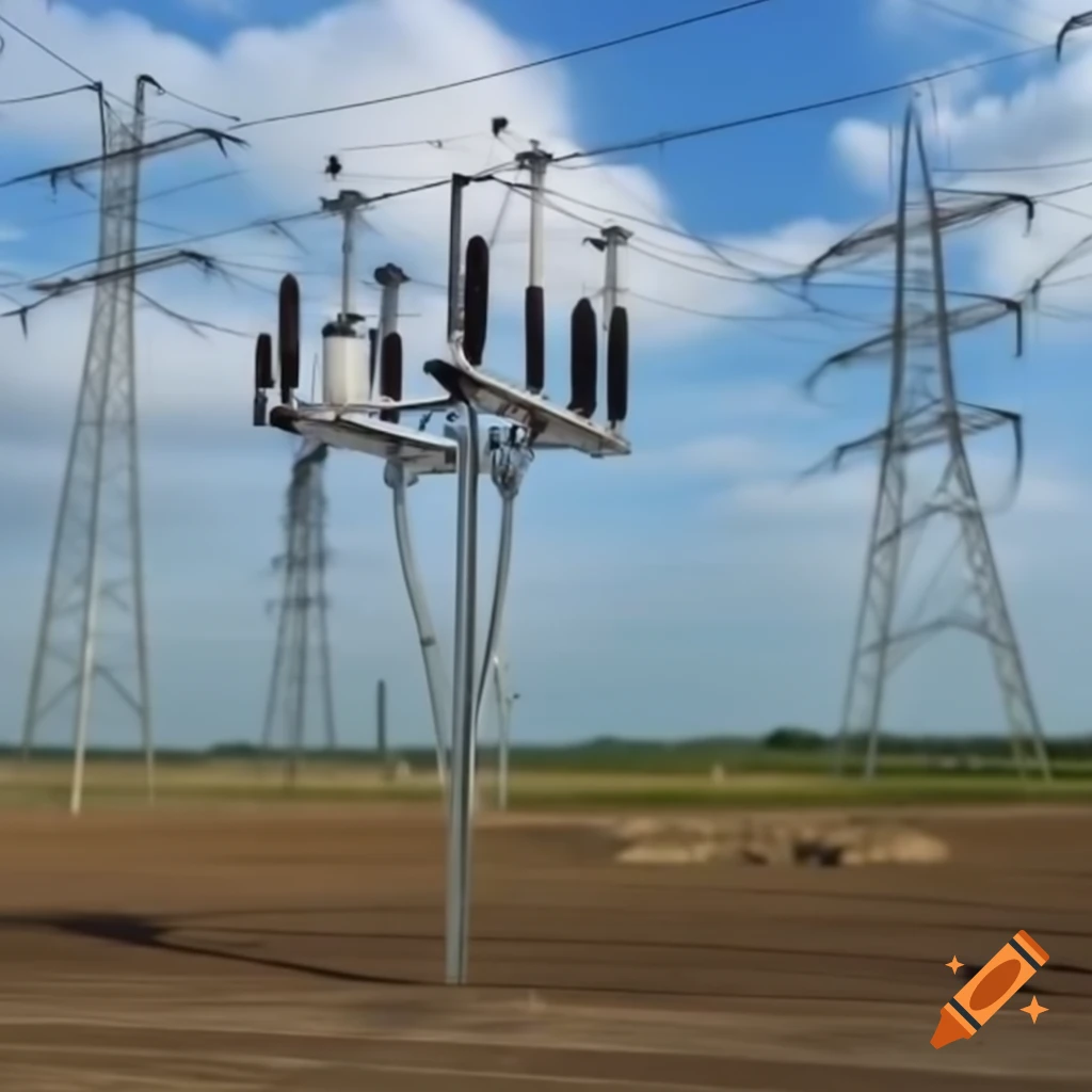 Electrical infrastructure details for 230 kv power lines on Craiyon