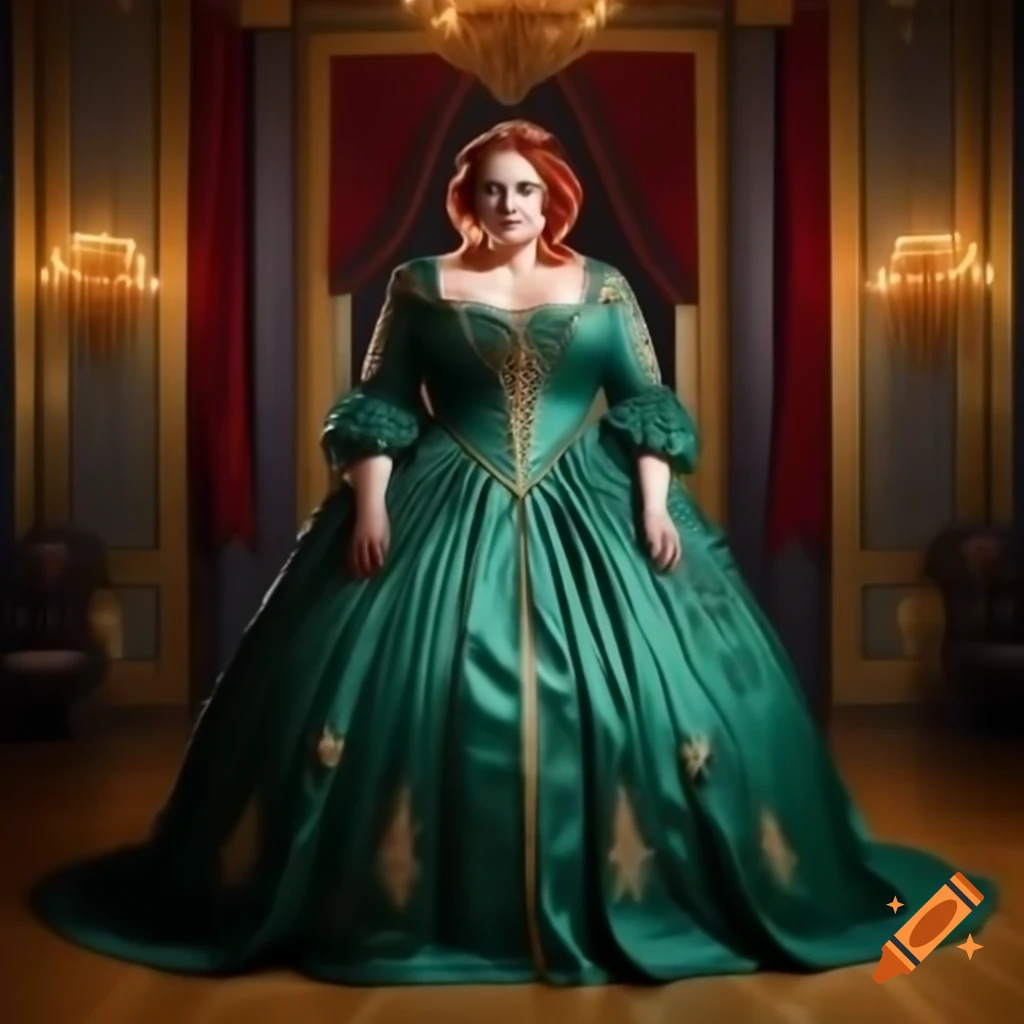 Plus-size male-to-female crossdresser in elegant Gilded Age attire for ...