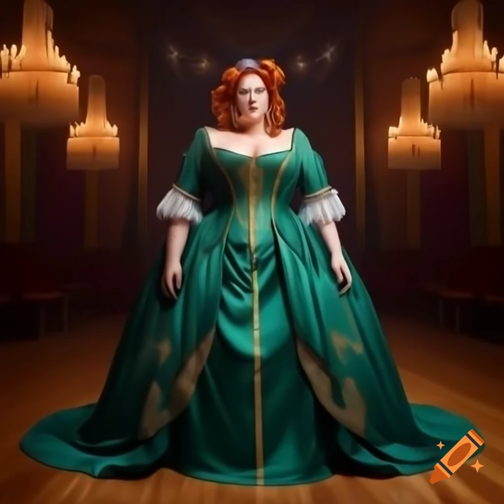 Plus-size male-to-female crossdresser in elegant gilded age attire for ...