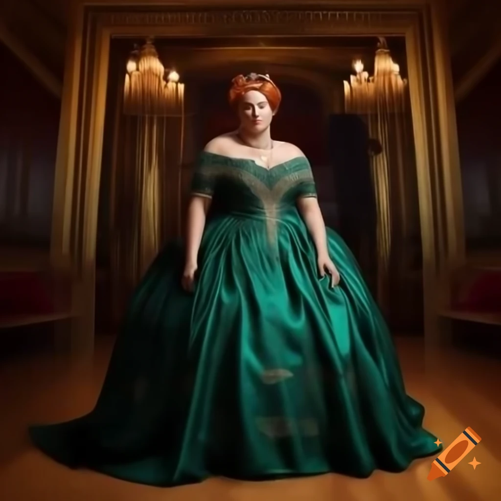 Plus-size male-to-female crossdresser in elegant Gilded Age attire for ...