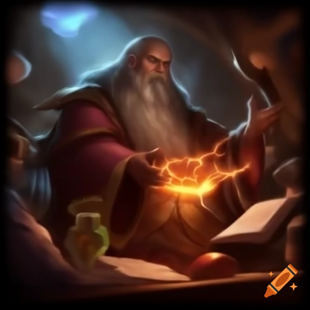 Alchemist creating homunculi in magic the gathering art style on Craiyon
