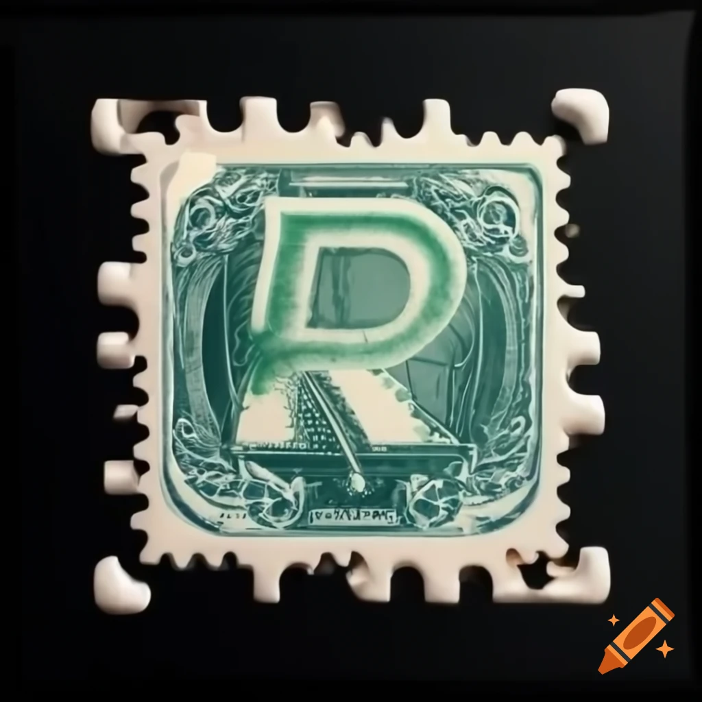 Futuristic postage stamp featuring letter v and country name v. docious ...