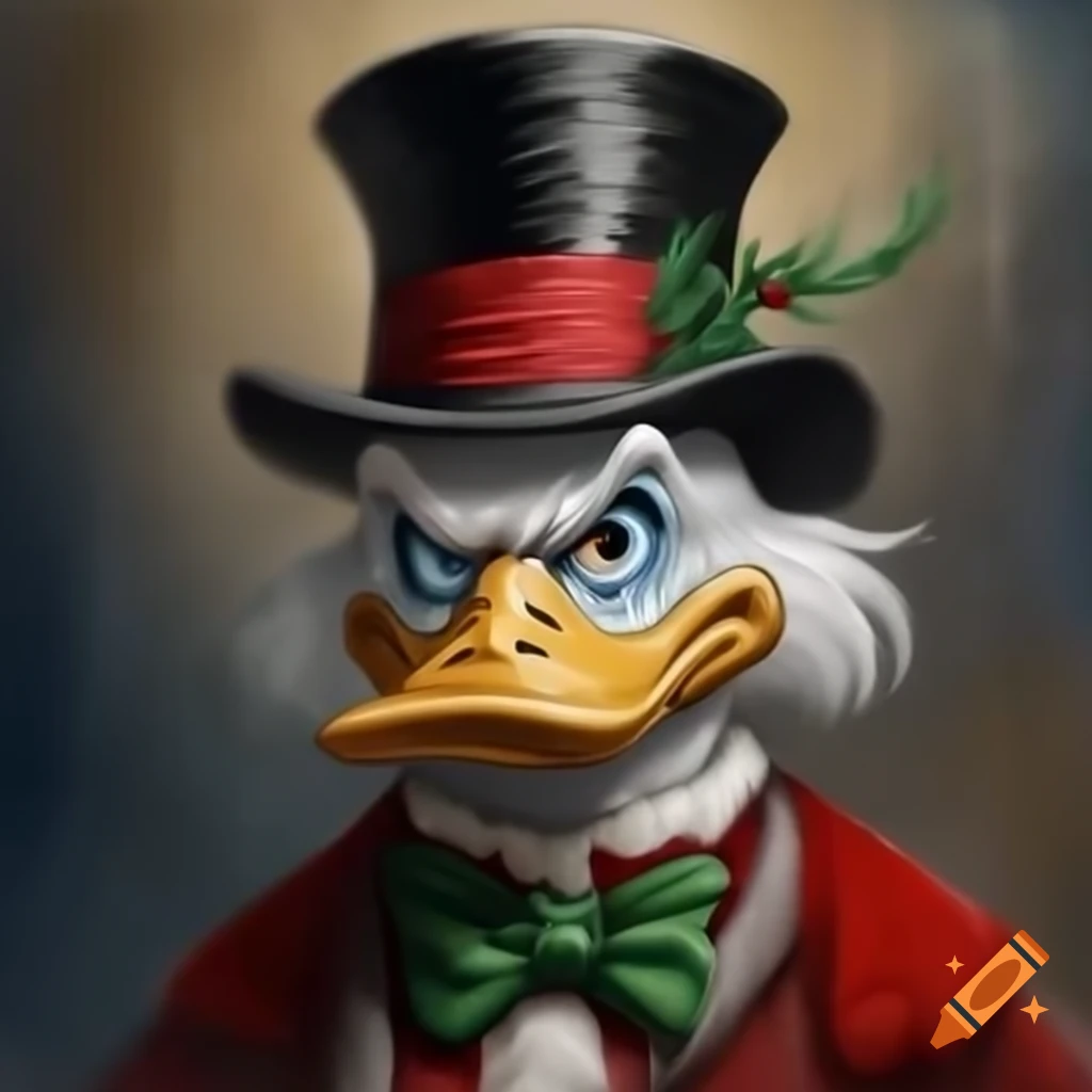 Weathered santa resembling scrooge, struggling with his christmas ...