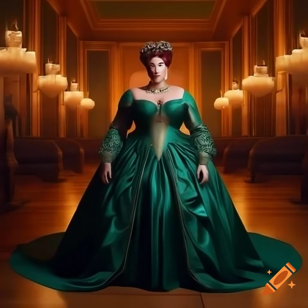 Plus-size male-to-female crossdresser in elegant Gilded Age attire for ...