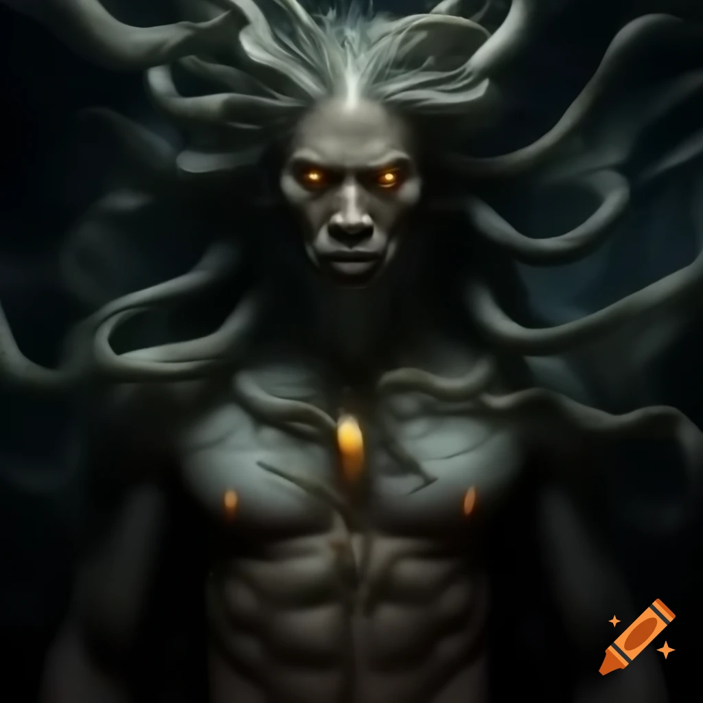 Ethereal humanoid character Tyranus with amorphous stone and earth ...