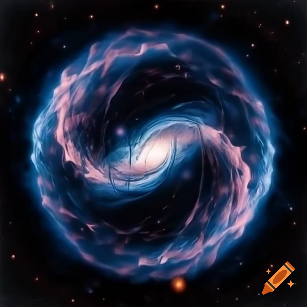 Conceptual representation of the fourth dimension in space on Craiyon