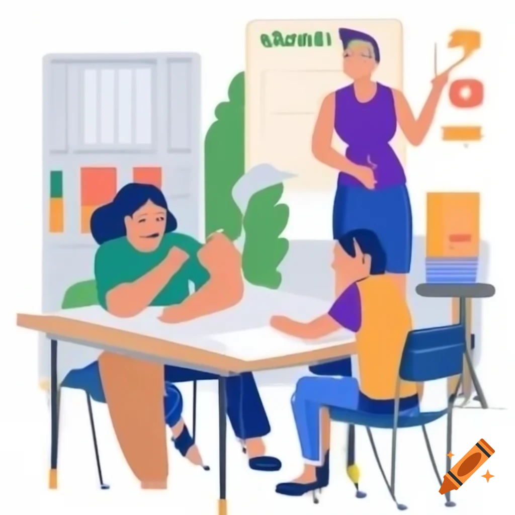 Teachers practicing emotional management in simulated classroom ...