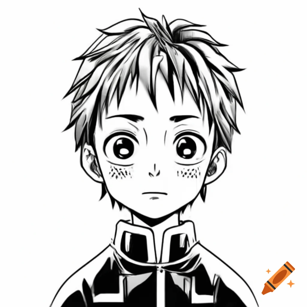 Detailed black and white manga art of Okaru from Dandadan on Craiyon