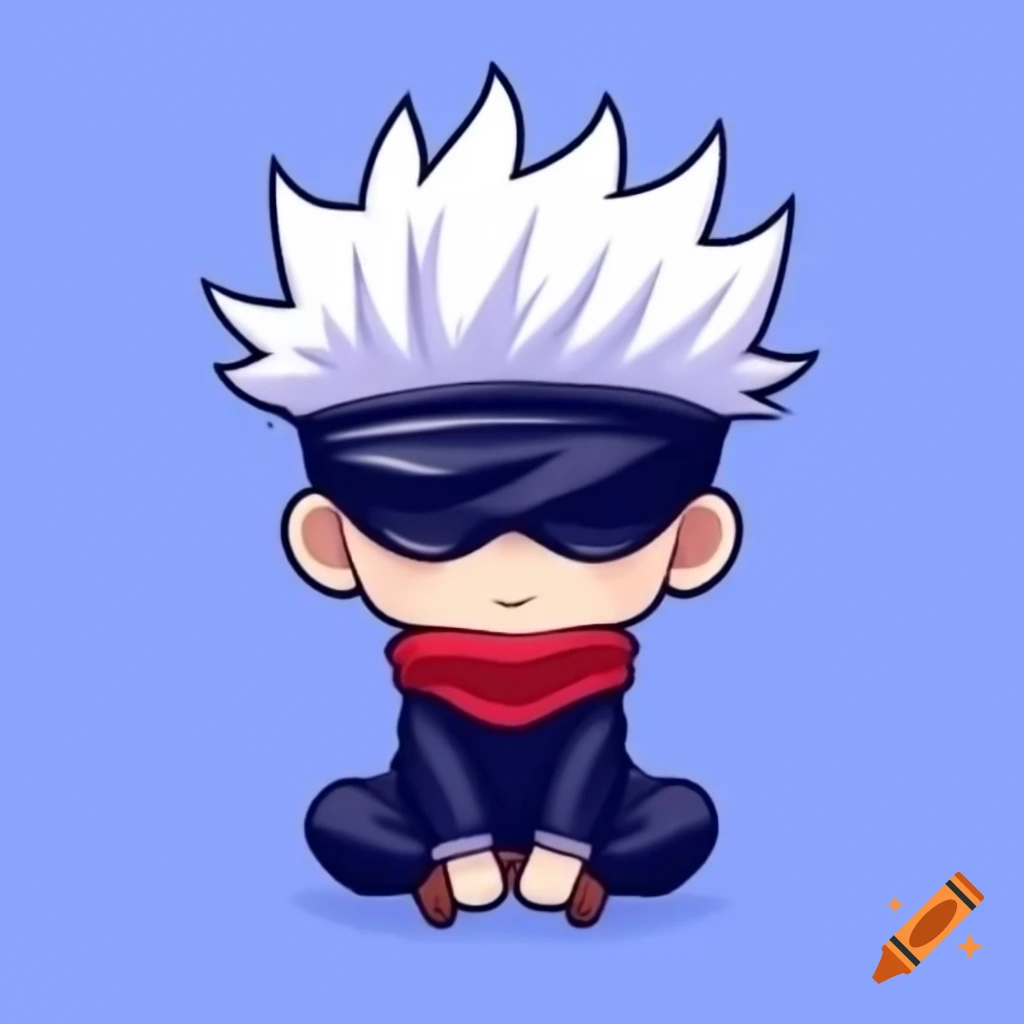 Cute chibi satoru gojo from jujutsu kaisen on Craiyon