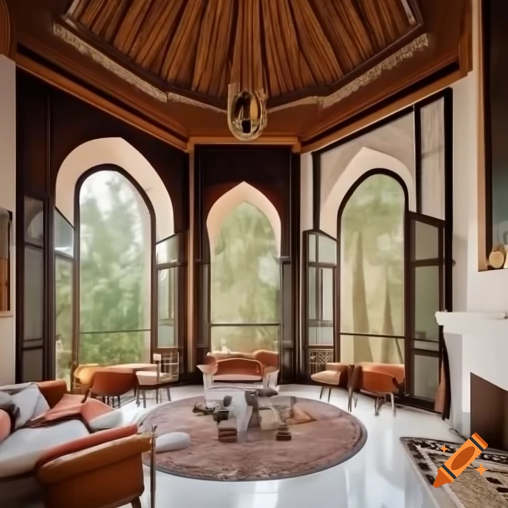 Room design blending French and Palestinian architecture inspired by ...