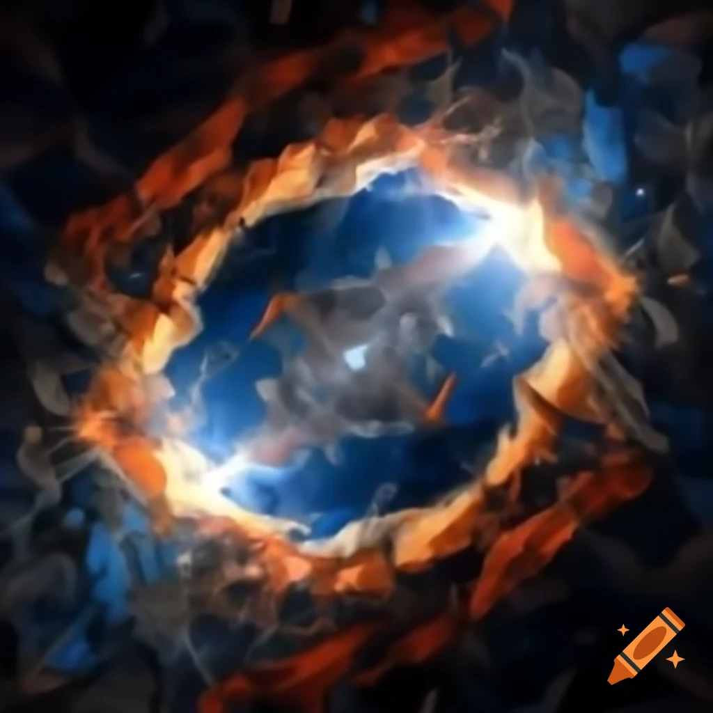 Abstract representation of self entanglement and synchronicity on Craiyon