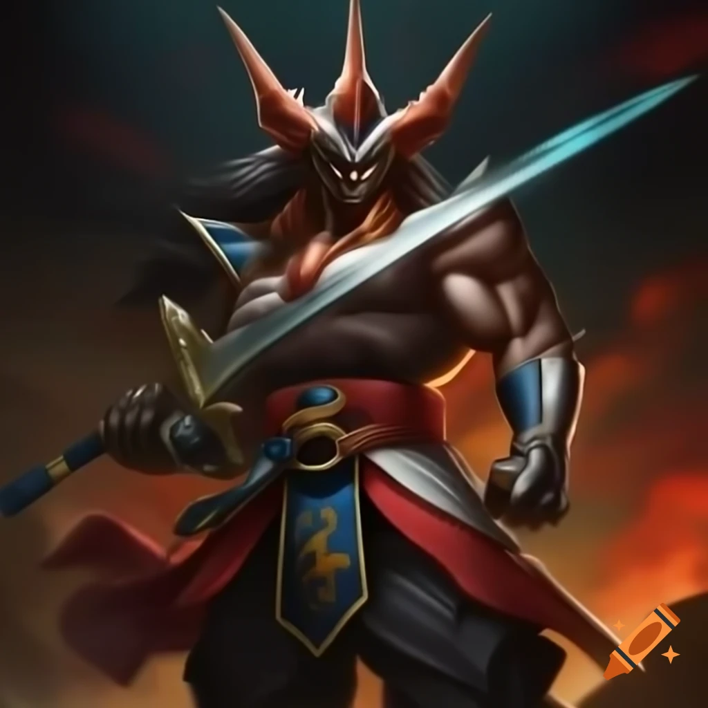 Powerful character combining elements of Trevor Belmont, Anbu armor, Saiyan strength, and a ...