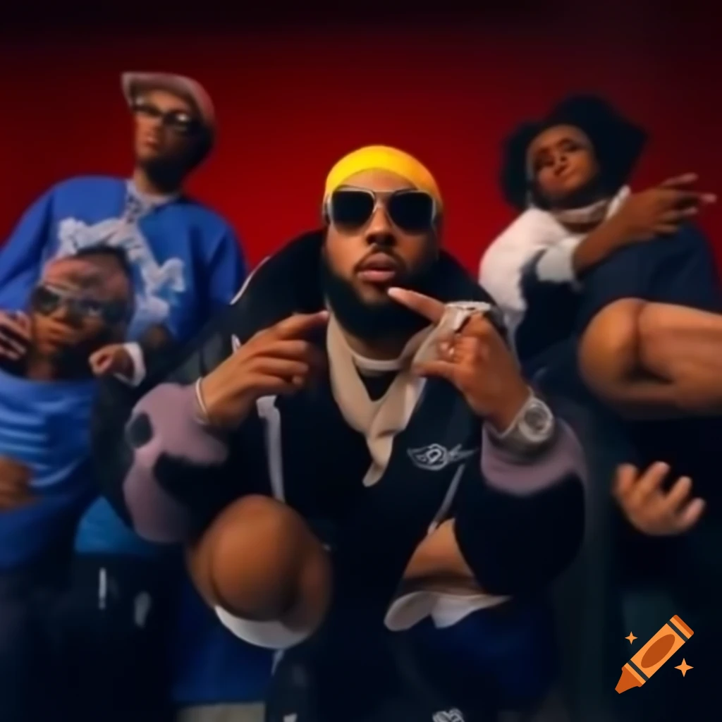 Popular hip-hop rap artists represented as NFT digital art on Craiyon