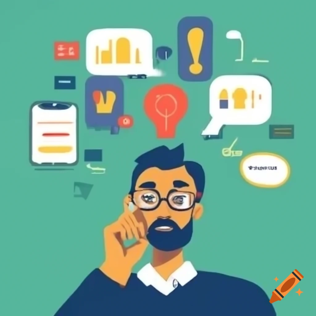 Drawing illustrating critical thinking skills in social media usage on ...