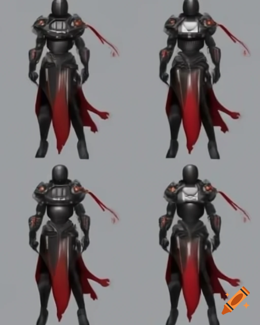 Futuristic feminine combat armor designs with synthetic materials and ...