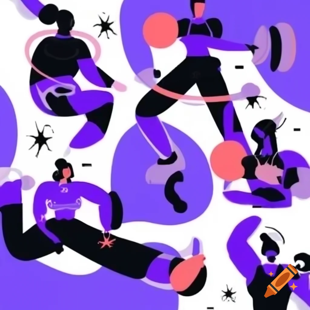 Abstract representation of a welcoming gym environment for adults and ...