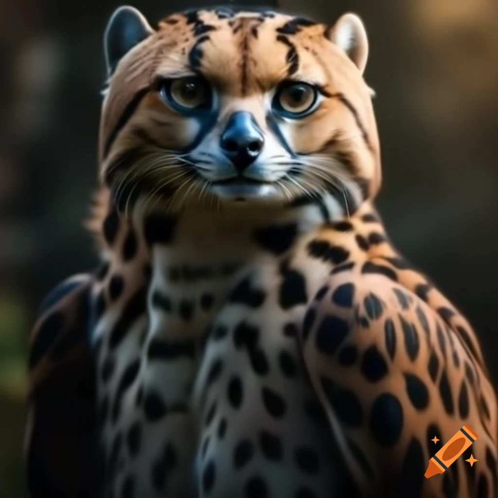 Detailed description of a cheetah's body with sleek muscles and spotted ...