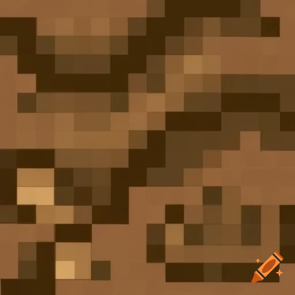 8-bit pixel art texture of dirt, mud, and stone on Craiyon