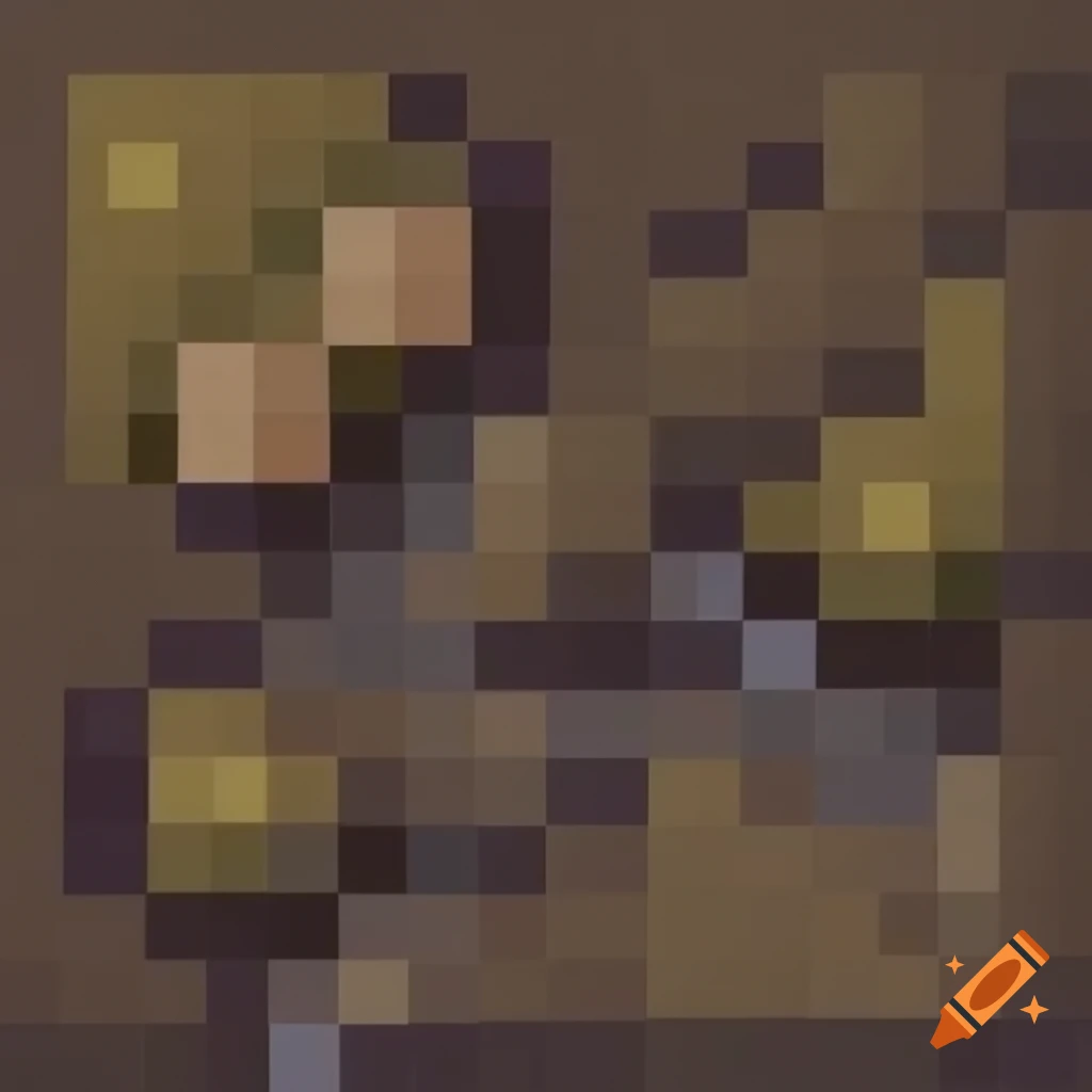 8-bit pixel art texture of dirt, mud, and stone on Craiyon