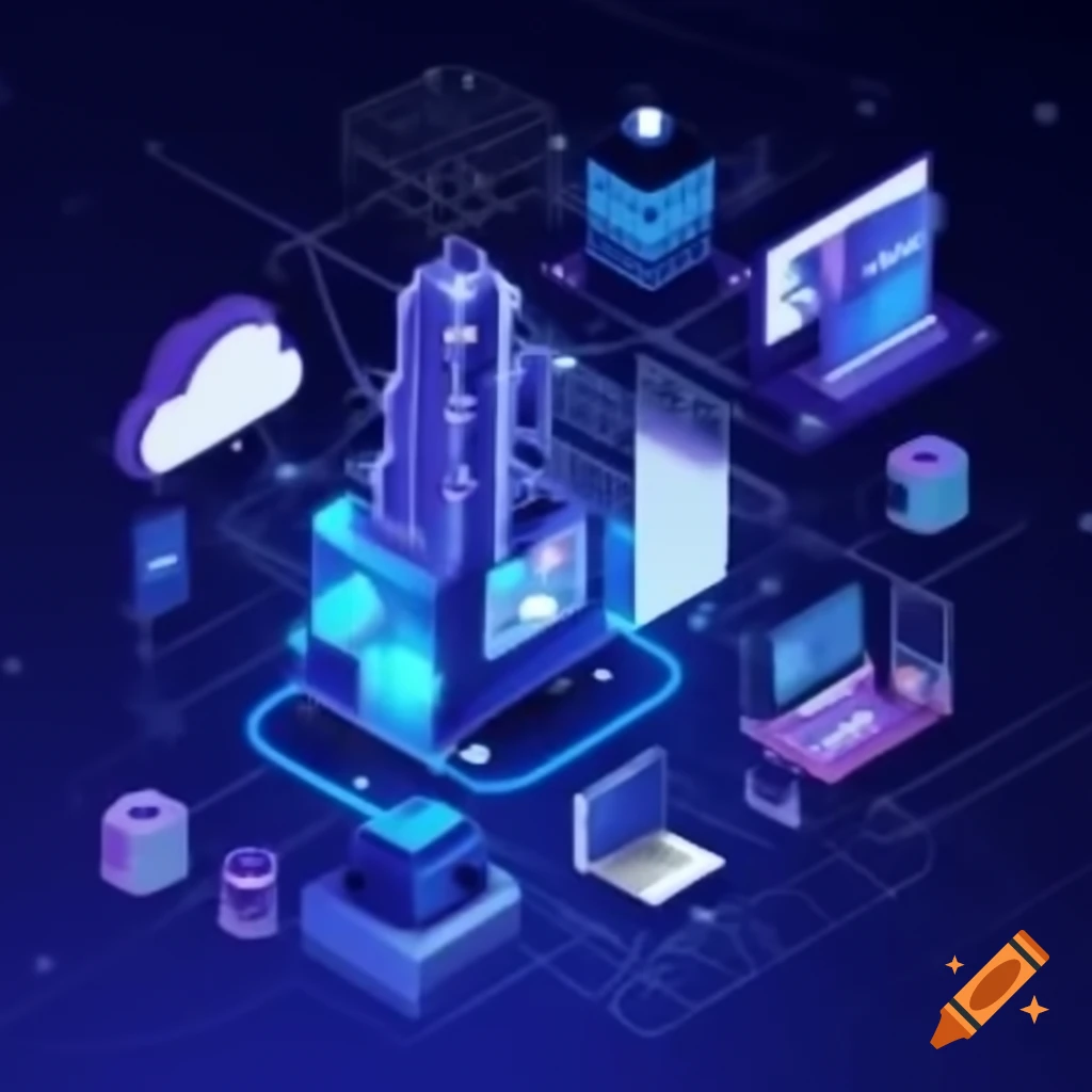 Technology concepts with digital elements on Craiyon