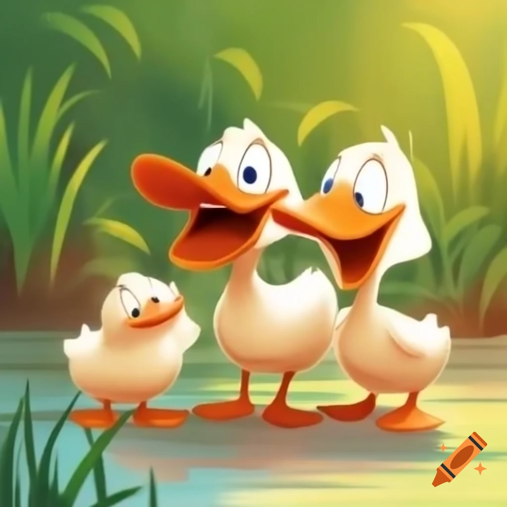 Group of ducks together on Craiyon