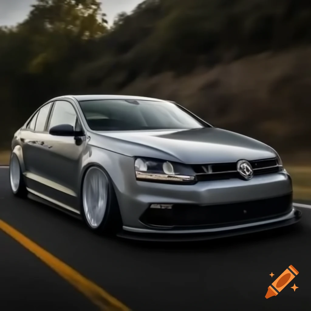 2012 grey metallic vw jetta parked on road in nature with 17-inch ...
