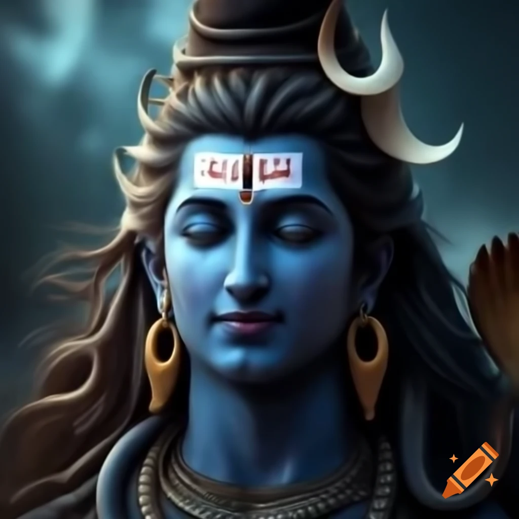 Lord Shiva, a prominent deity in Hinduism, symbolizing destruction and ...