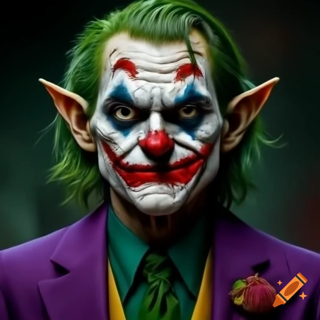 Goblin character inspired by joker with dc comic elements on Craiyon