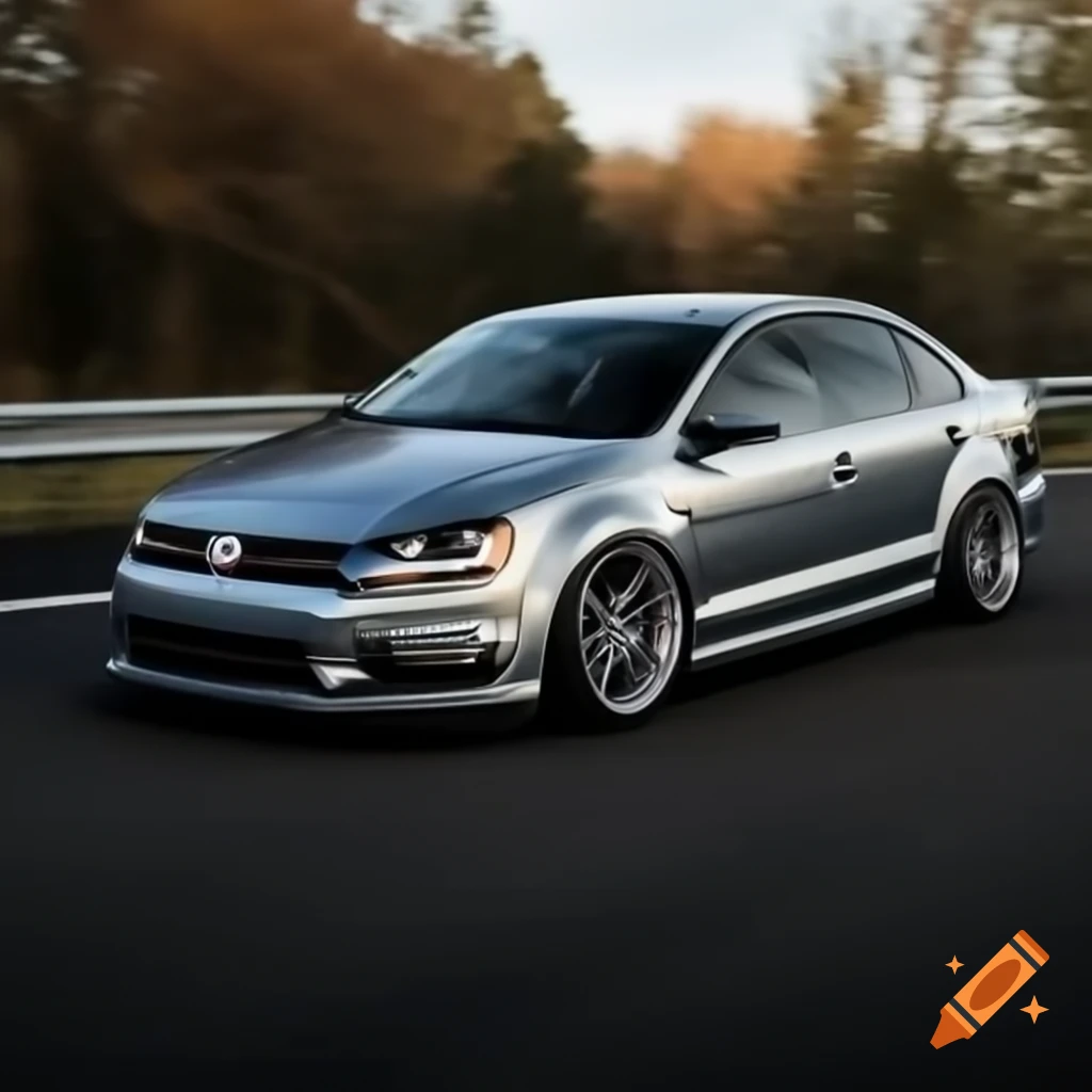 2012 grey metallic vw jetta parked on road in nature with 17-inch ...
