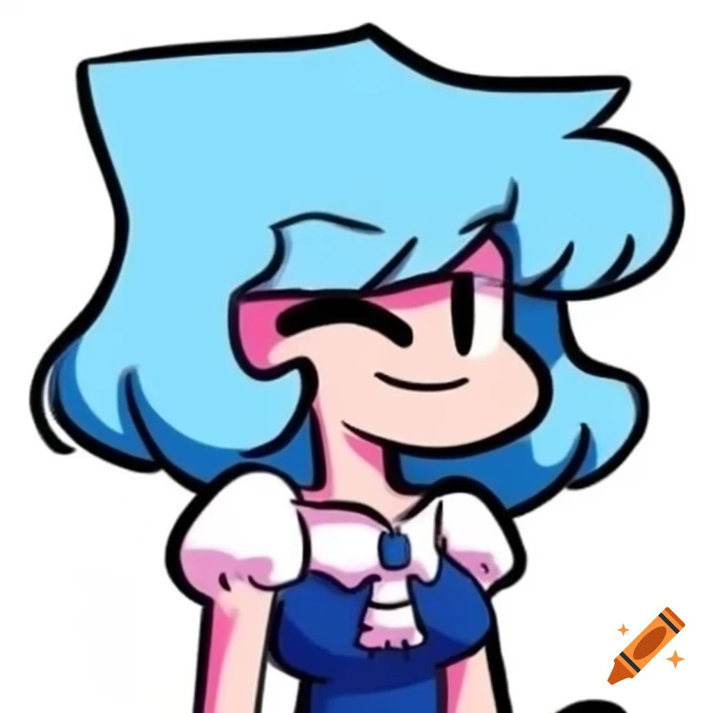 Fnf boyfriend with light blue hair in Spanish style dress on Craiyon