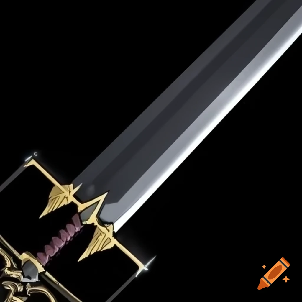 Chunky rectangle sword with wolf and moon inspired design on Craiyon