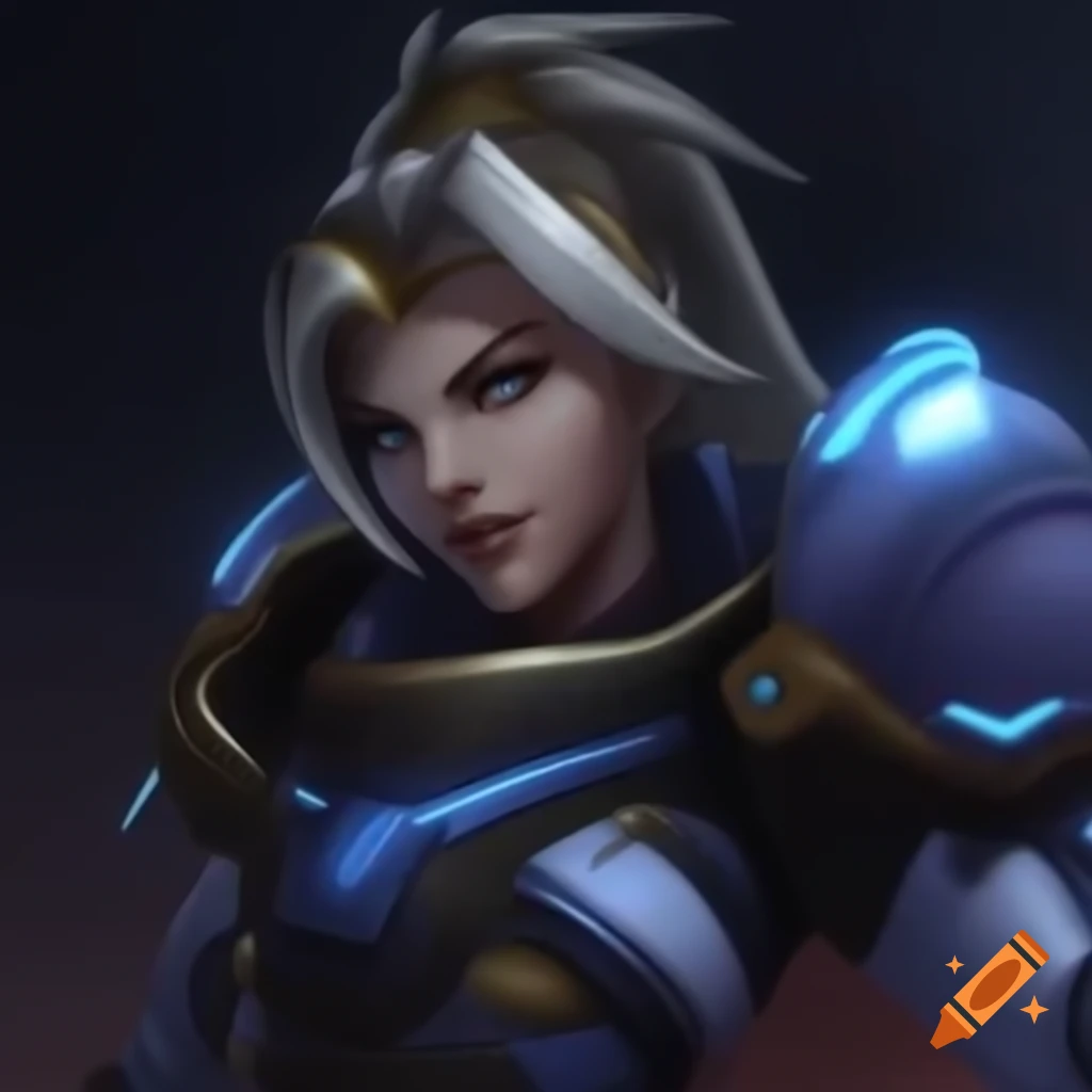 Angela 'Mercy' Ziegler in Inquisitor Vakir power armor from Warhammer ...